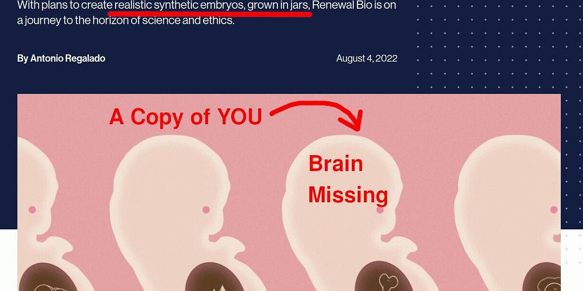 Human Embryos WITHOUT HEADS to be Grown in Mechanical Wombs