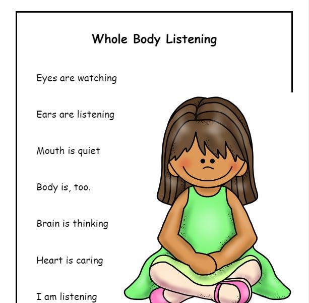 Whole Body Listening - by Randee Bergen