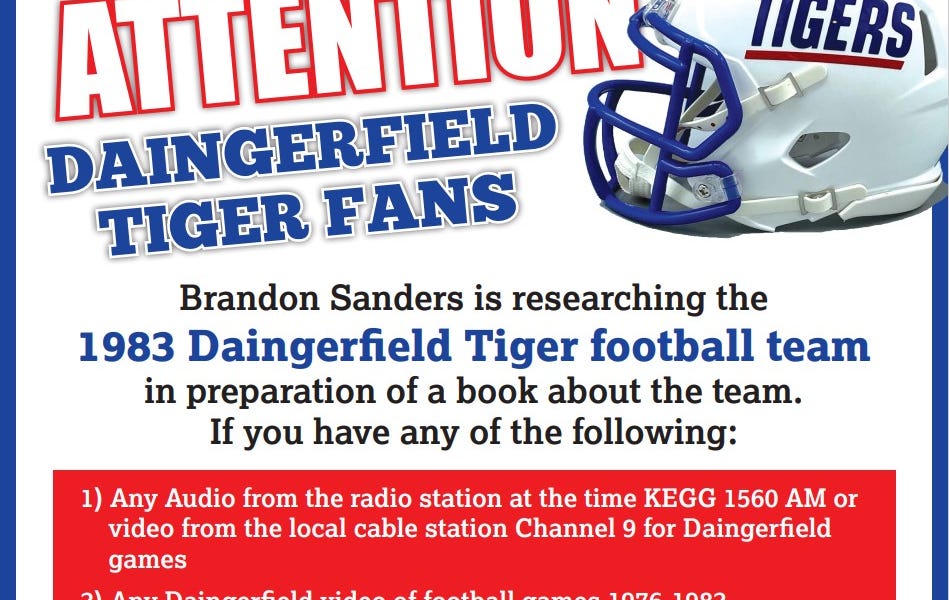 Daingerfield 1983 - Brandon R. Sanders