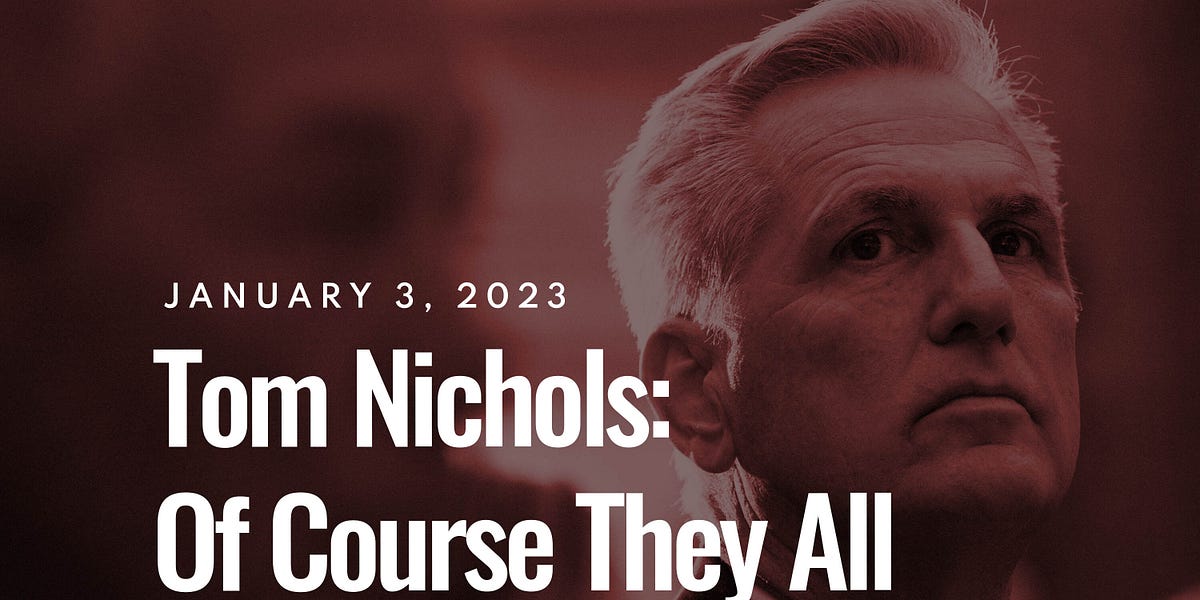 Tom Nichols: Of Course They All Hate Each Other