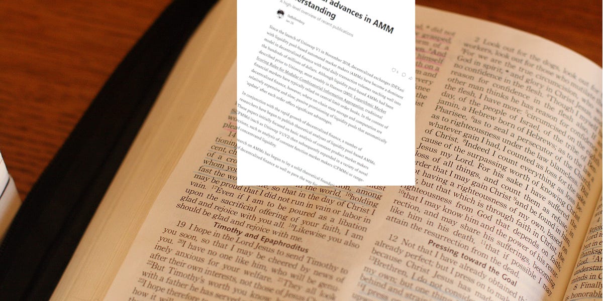 AMM's for [redacted's] - anon753's Substack