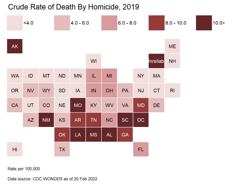 The Geography of Homicide -- States, Base Rates, Increases, and ...