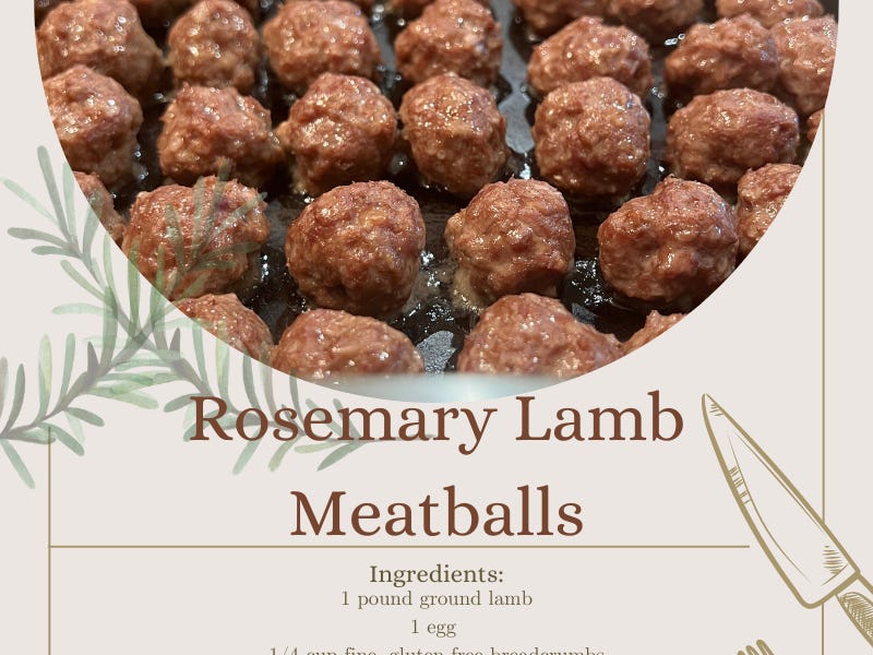 Cookery: Rosemary Lamb Meatballs - by A. L. Bork, DVM