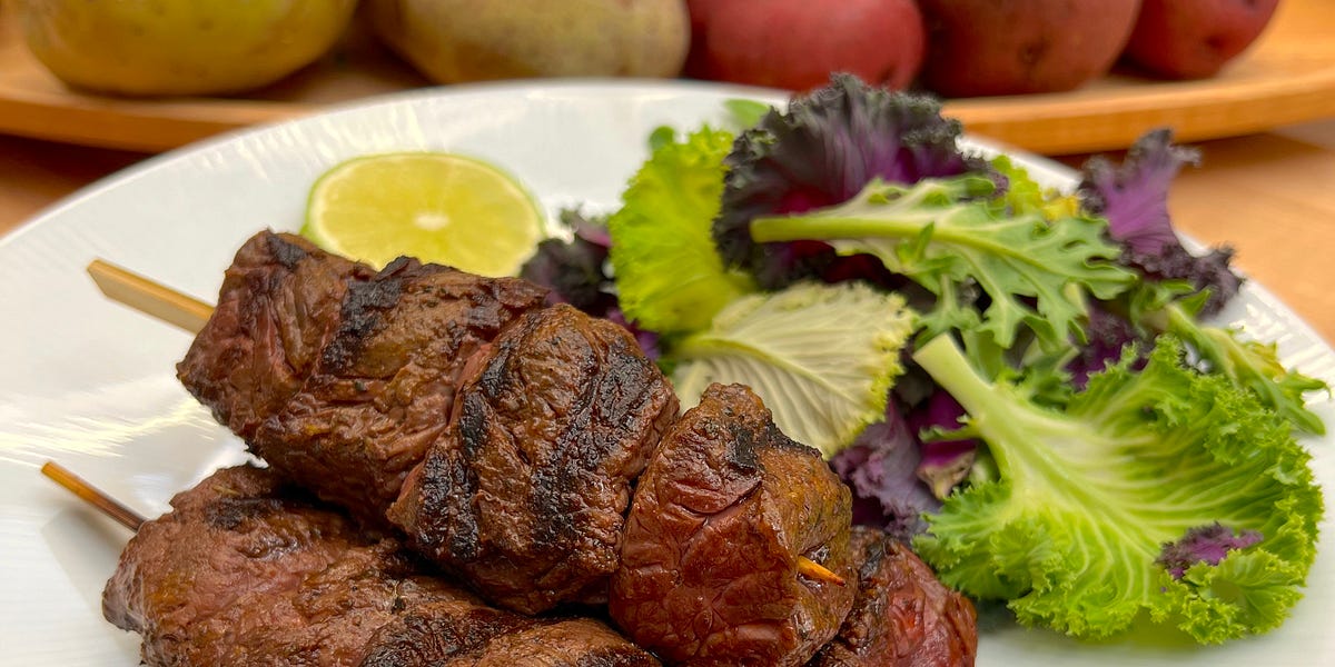 Peruvian Anticuchos de Corazón, with or without the heart