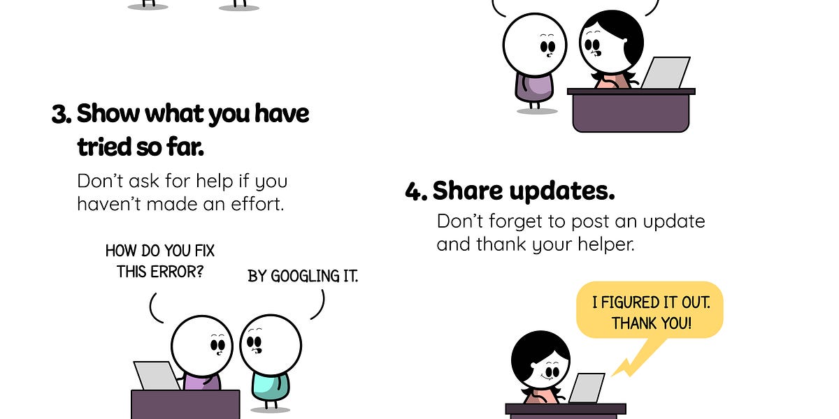 (comic) [serious] How to ask for help at work