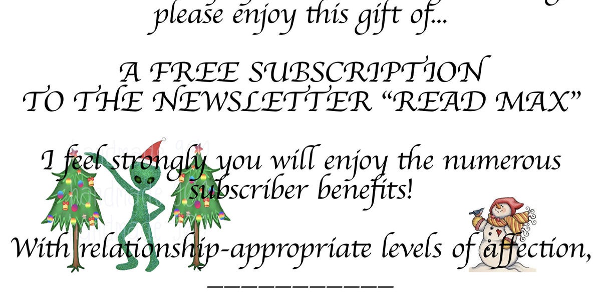 The Read Max Gift Guide 2024 - by Max Read - Read Max