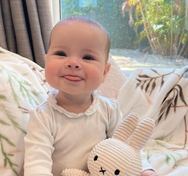 Bindi Irwin daughter Grace Warrior Powell sticks her tongue out for the ...