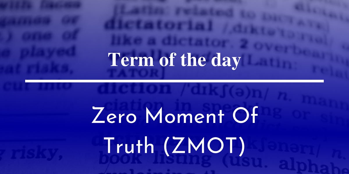 Term of the day: Zero Moment Of Truth (ZMOT)