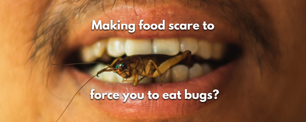 Making food scare to force you to eat bugs?