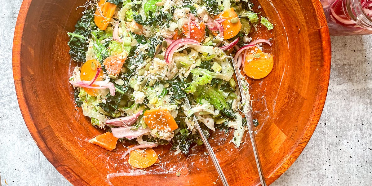 souvla-inspired chicken salad - by Caroline Chambers