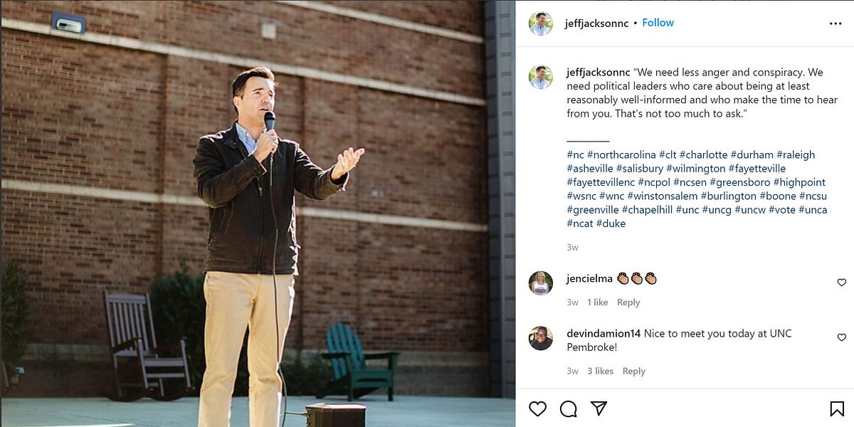 BREAKING: Jeff Jackson expected to withdraw from Senate race