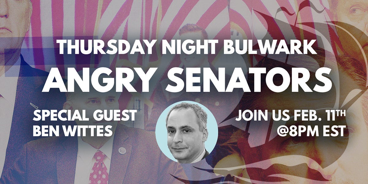 LIVESTREAM: Angry Senators - by Jim Swift - The Bulwark