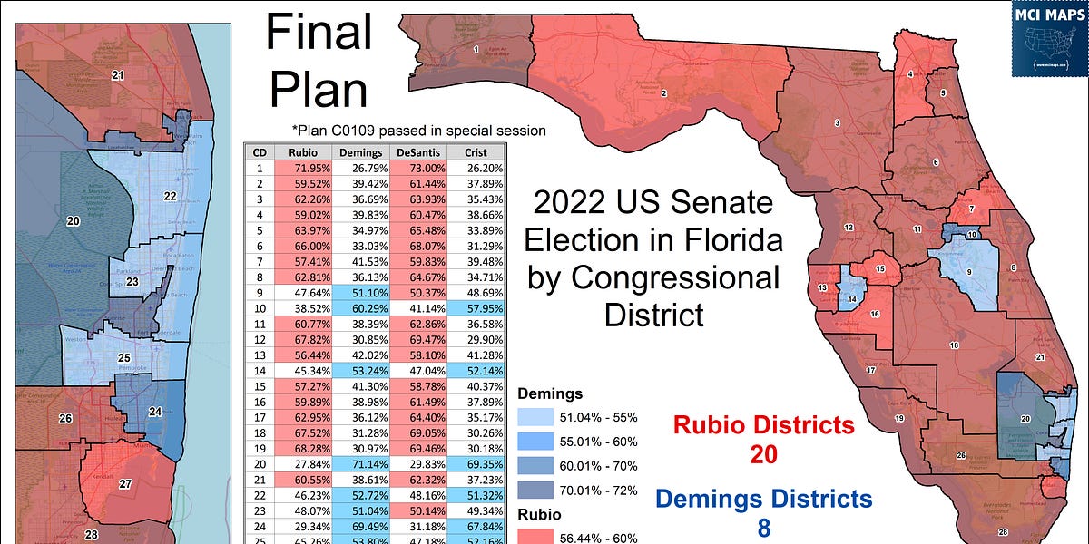 Issue #85: The 2022 Florida Races by Congressional District