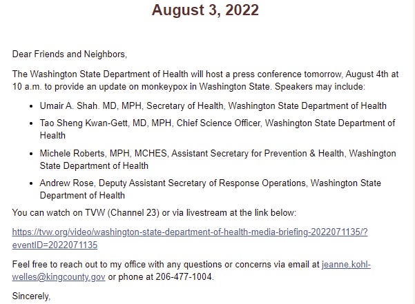 WA state department of health - by dagny awoke