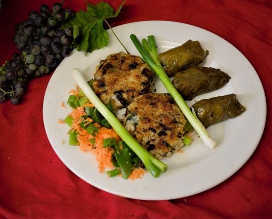 CASHEW NUT RISSOLES - STUFFED VINE LEAVES - by So Fasrus