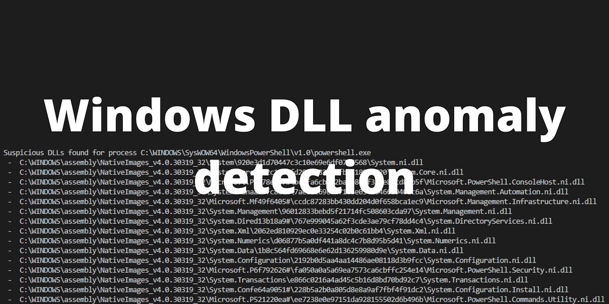 LAB: Windows DLL anomaly detection script in Python