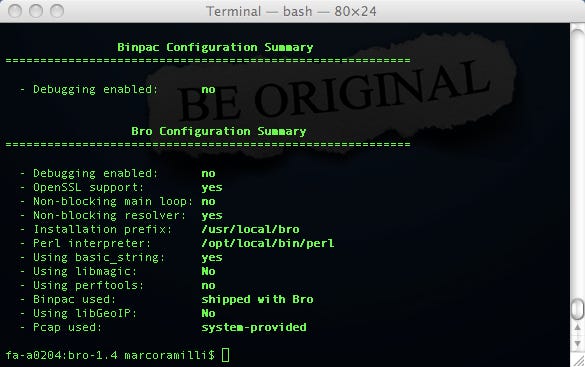 Bro Intrusion Detection System. - Marco Ramilli Notes