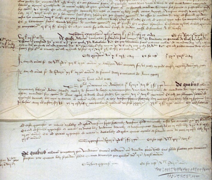 June 1, 1494: Friar John Cor Gets Eight bolls of Malt