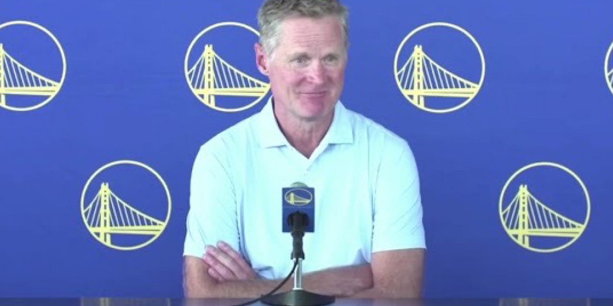 Kerr season kickoff: Iguodala, Wiseman, Steph Curry, Klay, zig-zag of ...