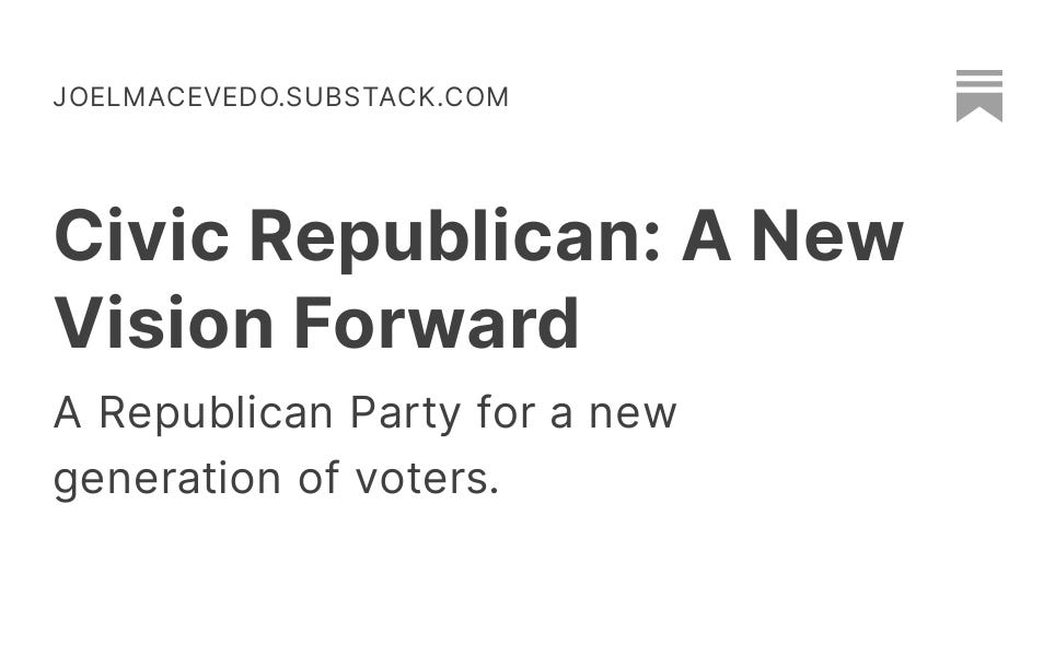 Civic Republican: A New Vision Forward - by Joel M. Acevedo
