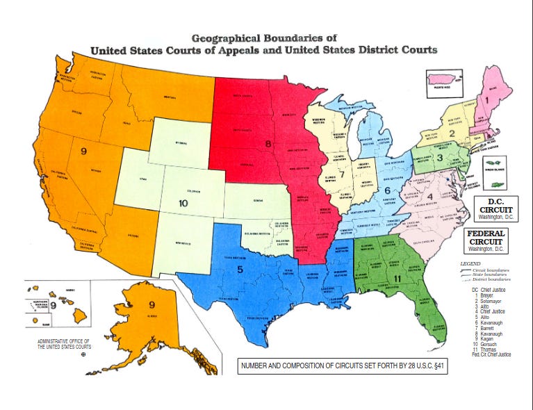Supreme Court Circuit Map - by K. L. Cobb Jr.