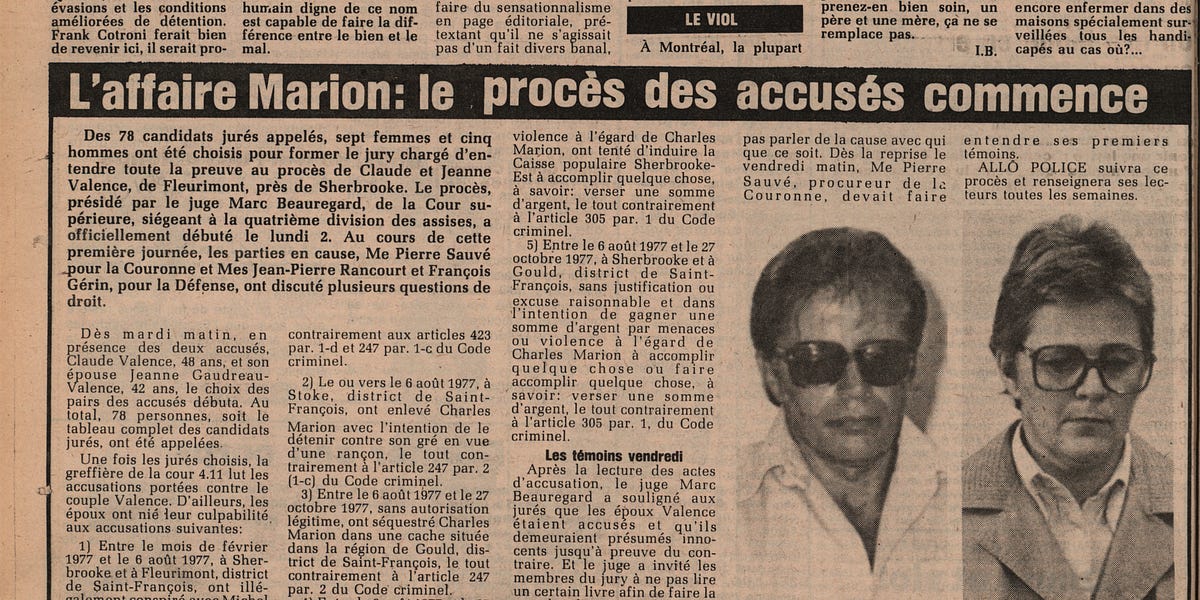 L'affaire Marion : le procès des accusés commence | Allô Police ...