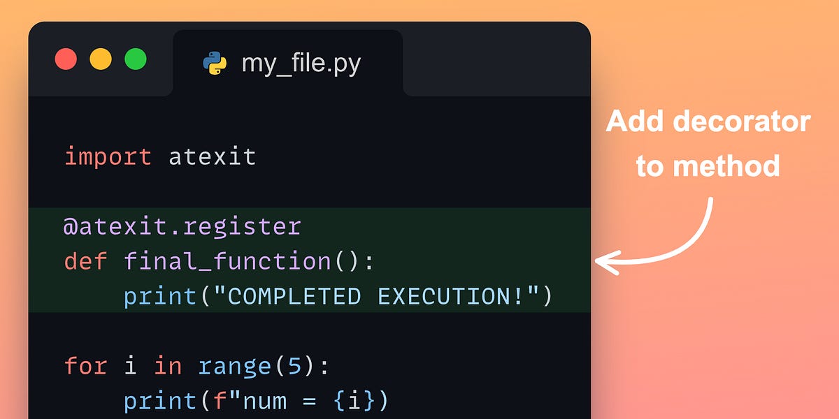 An Elegant Way To Perform Shutdown Tasks in Python