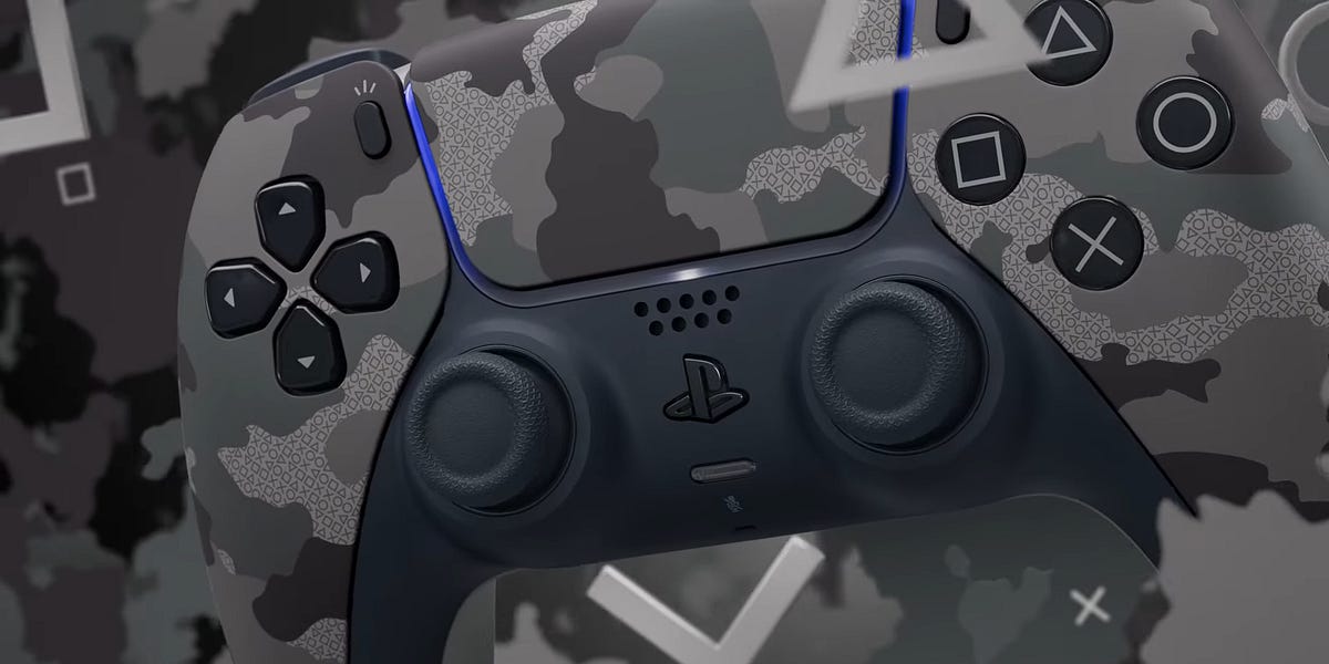 The PS5 Gray Camouflage Collection gives your console and controller a ...