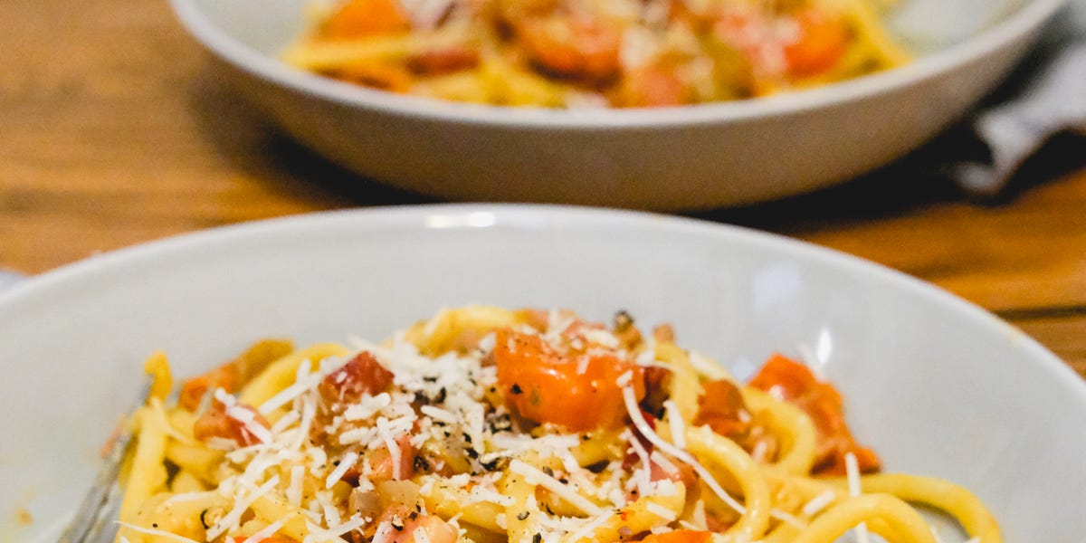 Spicy Pancetta Bucatini - by Kiersten Hickman - Forkful