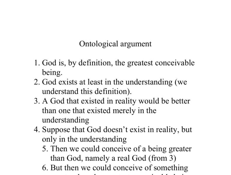 Both the Basic Ontological Argument and the Modal Ontological Argument ...