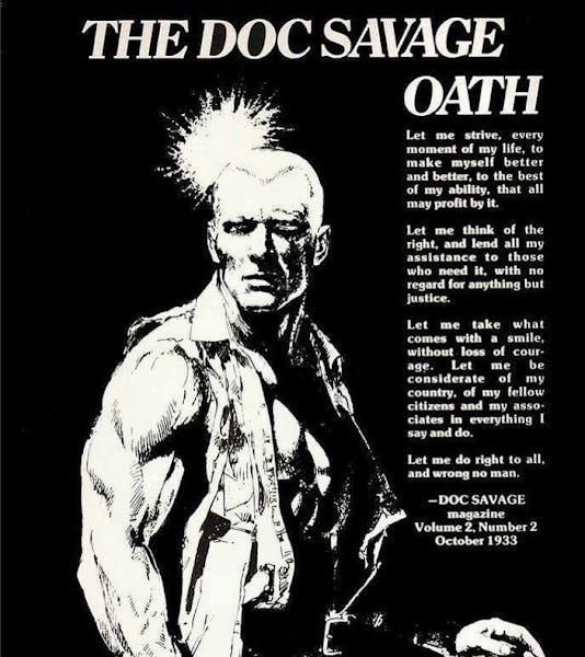 The Doc Savage Oath - by Anthony Joseph Buffa