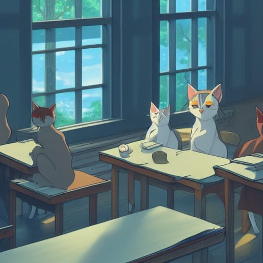 Cat classroom is a hit in New York City - by Winston Smith