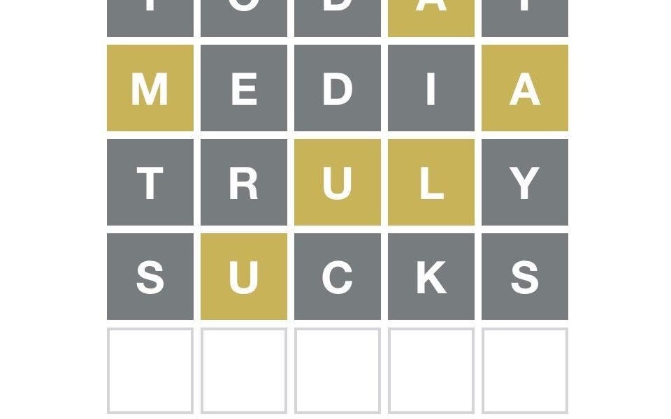 “Today’s Wordle Answer” is Everything That's Wrong With Media Today