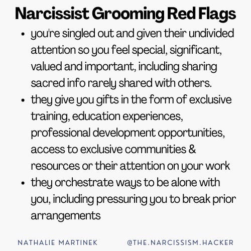 3 Red Flags of Narcissistic Grooming Behaviour