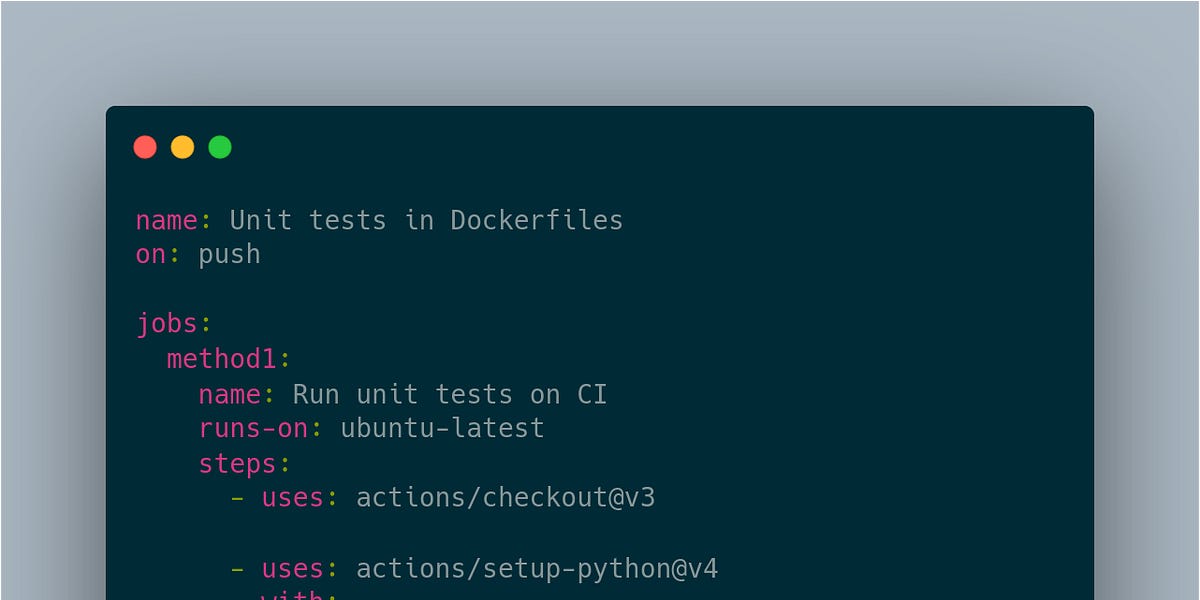 The 4 ways to run your unit tests in CI with Dockerfiles