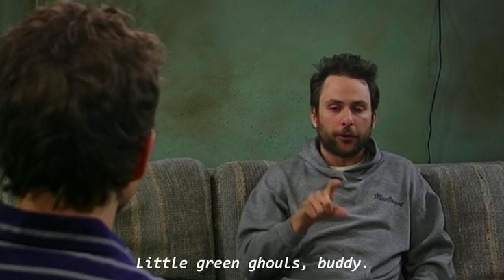 little green ghouls - by millie jaco - The Dybbuk Diaries