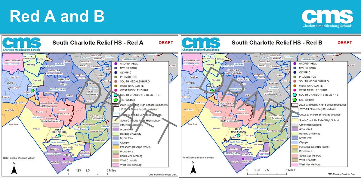 Have a peek at CMS south Charlotte draft maps