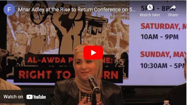 Mnar Adley at the Rise to Return Conference on 5-7-2022