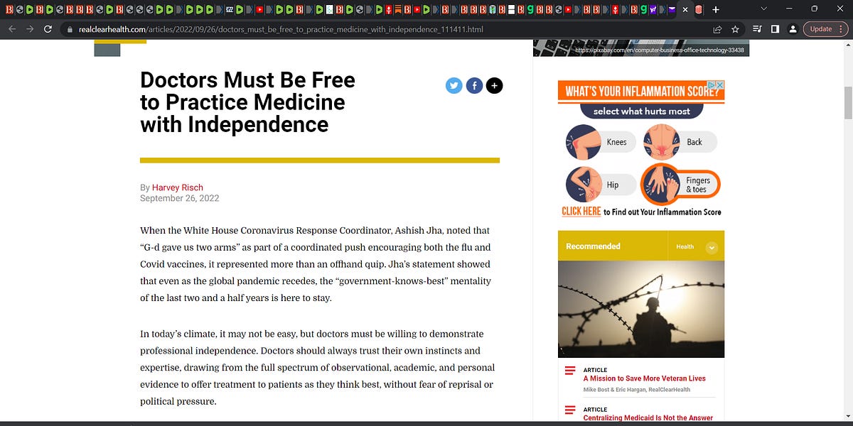 Dr. Harvey Risch: "Doctors Must Be Free to Practice Medicine with ...