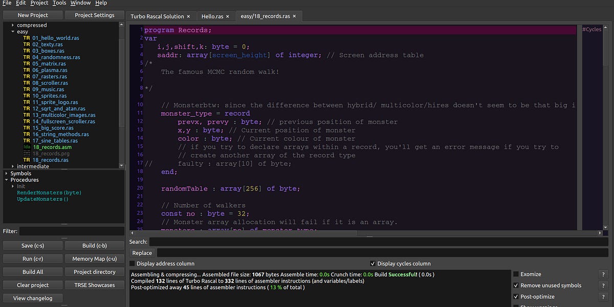 Turbo Rascal : Pascal Compiler & IDE for tons of classic systems