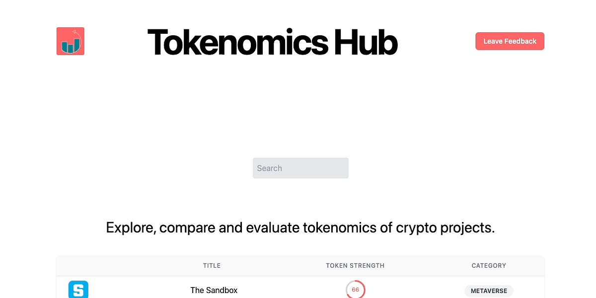 Invitation: Meet our new tokenomics focused research platform and give us feedback
