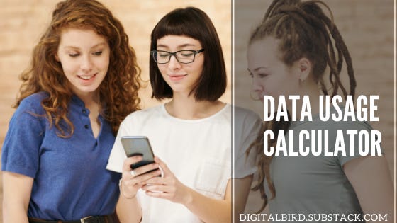 Data Usage Calculator. - by Emmanuel Bountiful