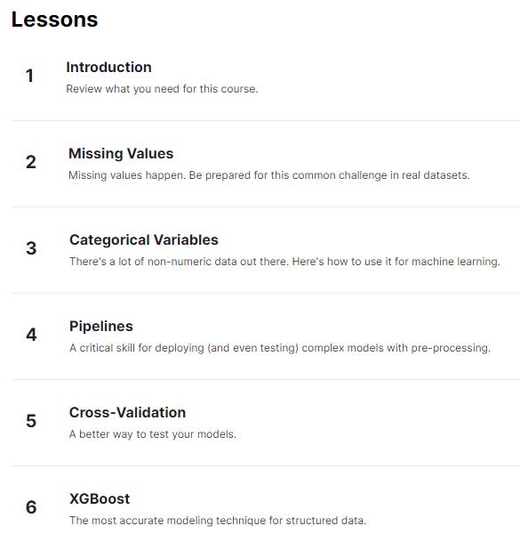 Course review: Intermediate Machine Learning on Kaggle