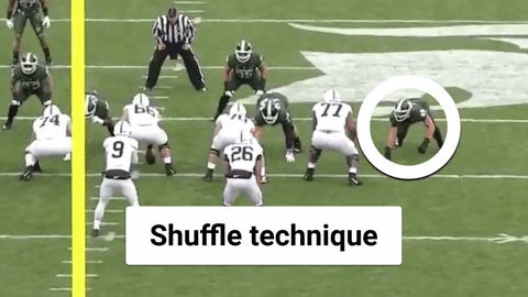 Defeating zone read - by Craig Roh - D-Line Examples