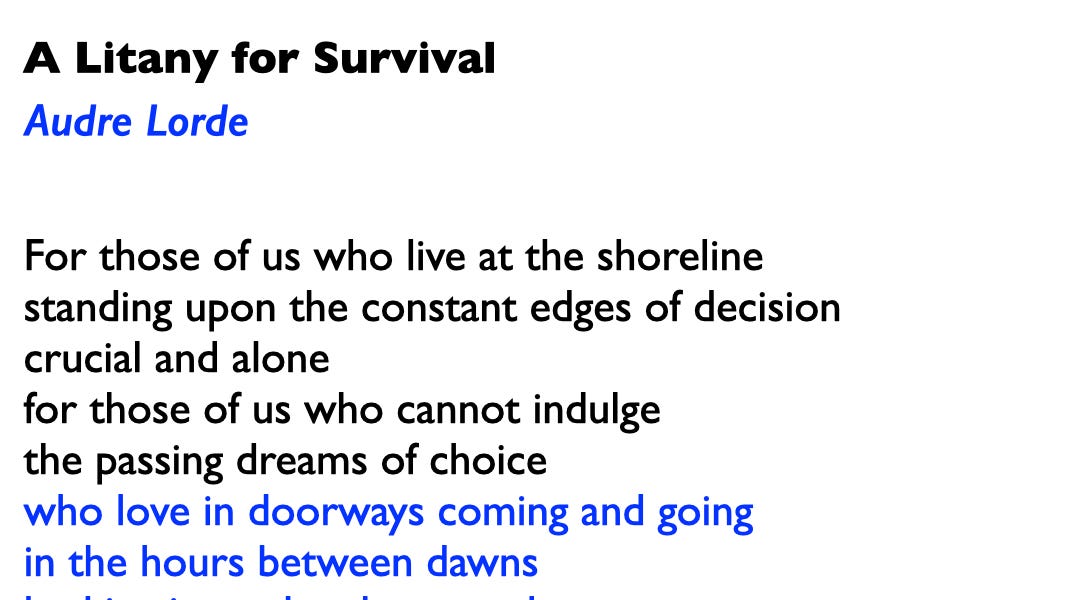 A Litany for Survival - by aranya - Poetly