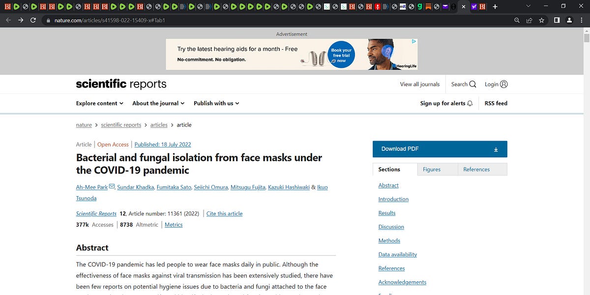 Bacterial and fungal isolation from face masks under the COVID-19 ...