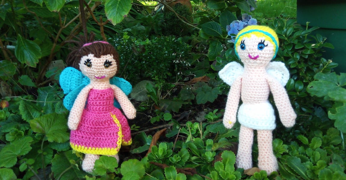 Crocheted Cerberus, Cupid & Psyche - by Eidolon