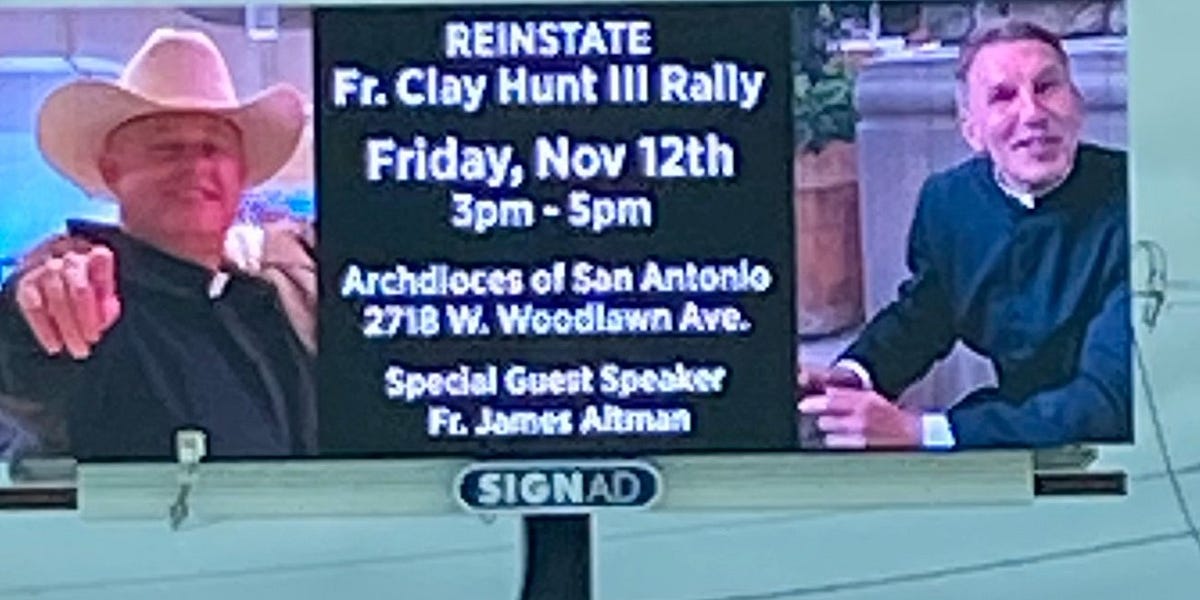 New News in the Curious Case of Fr. Clay Hunt III