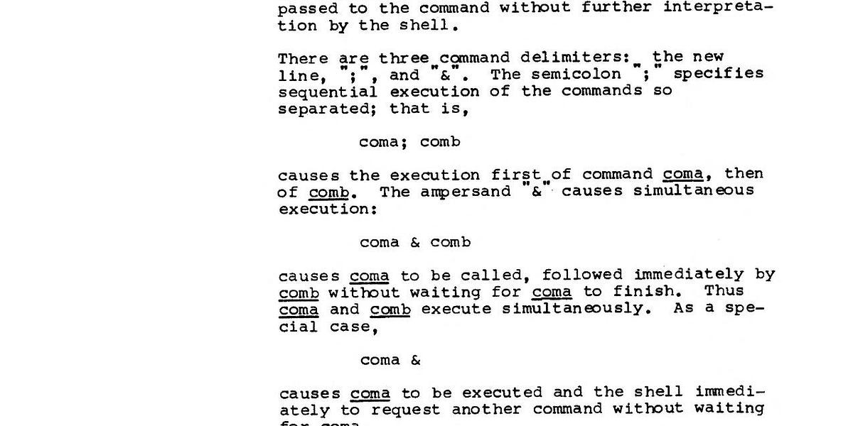 The first UNIX Shell: 1971's Thompson Shell The first UNIX Shell: 1971's Thompson Shell