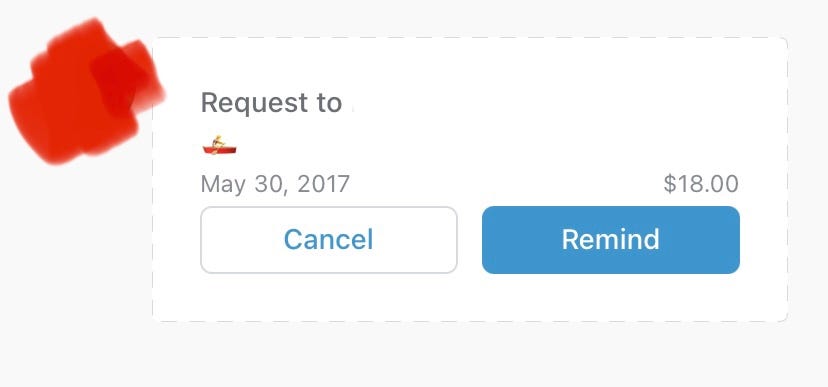 What do I do about this Venmo request someone's owed me since 2017